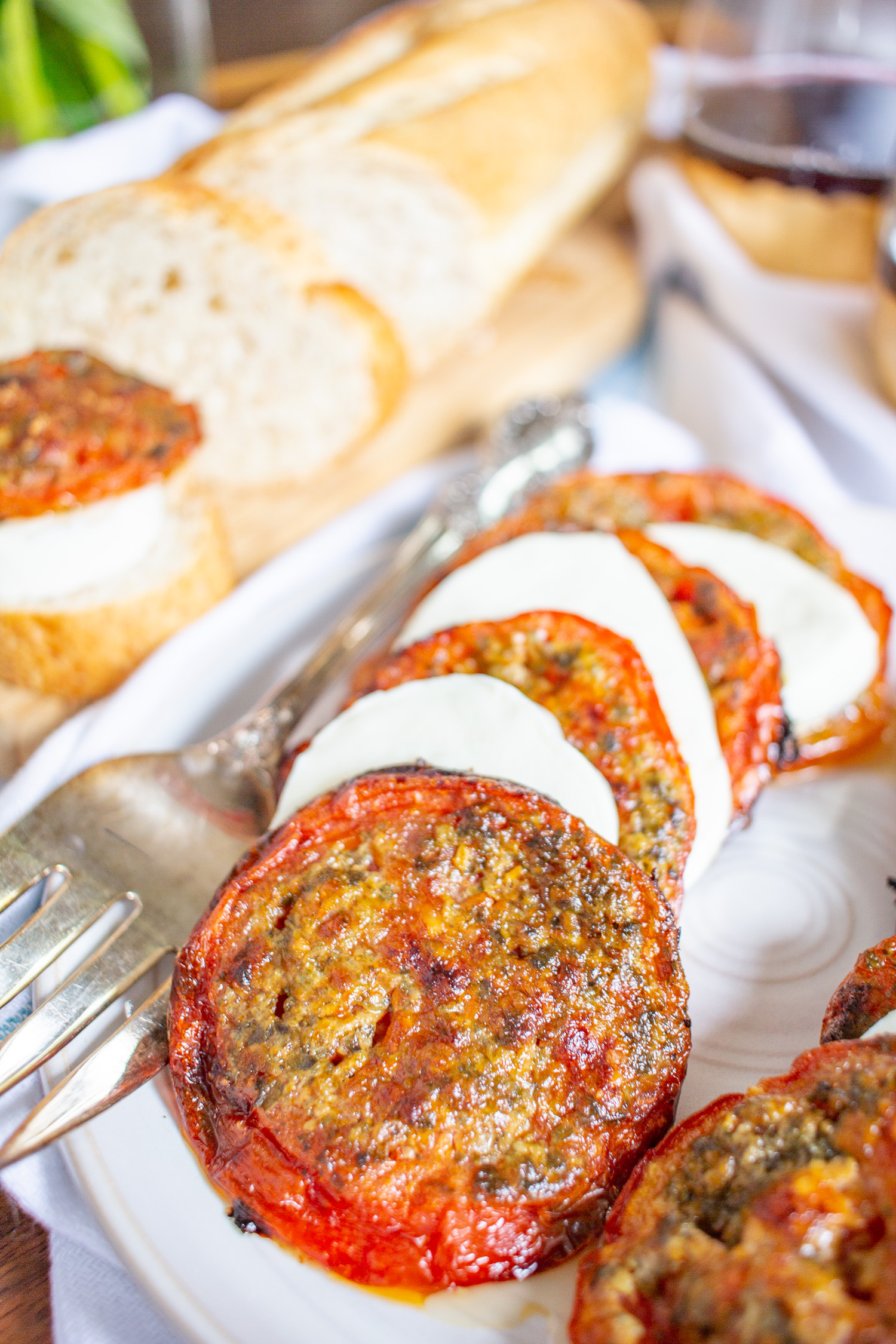 Roasted Tomato Caprese Salad | An Easy Summertime Appetizer
