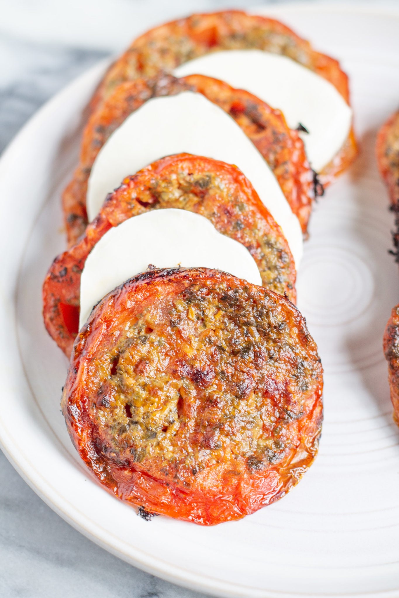 Roasted Tomato Caprese Salad | An Easy Summertime Appetizer