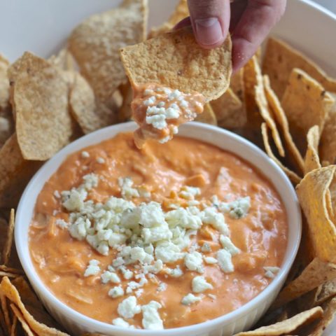 Buffalo Chicken Dip inspired by Joe's on Weed St - thekittchen