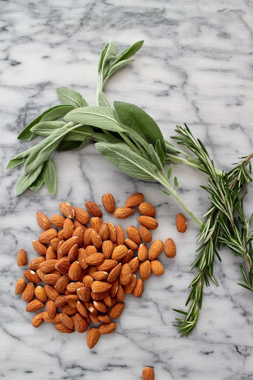Brown Butter, Sage, and Rosemary Roasted Almonds - thekittchen
