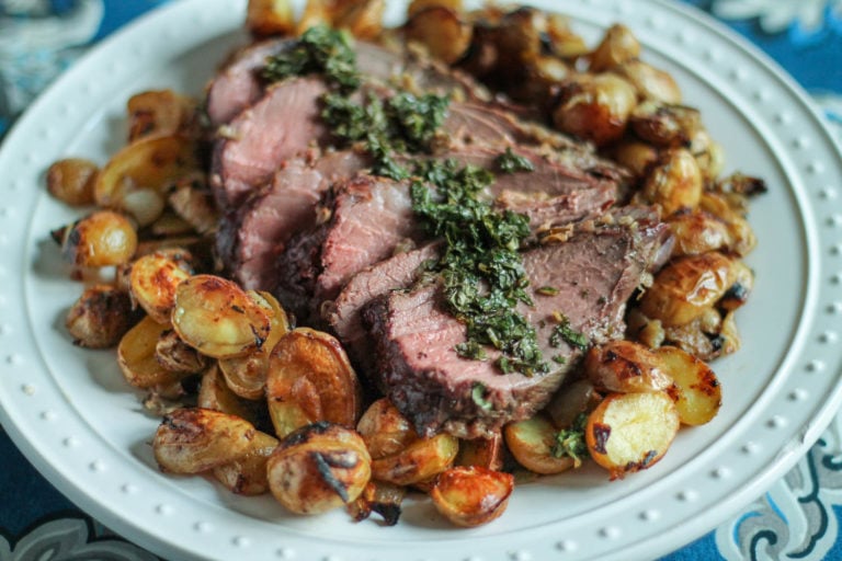 Roast Lamb with Mint Sauce - thekittchen