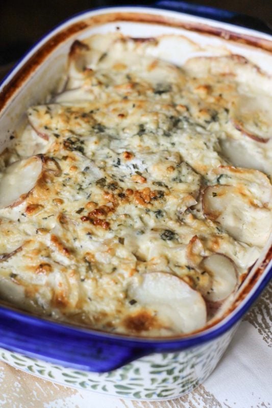 Blue Cheese Potatoes Au Gratin