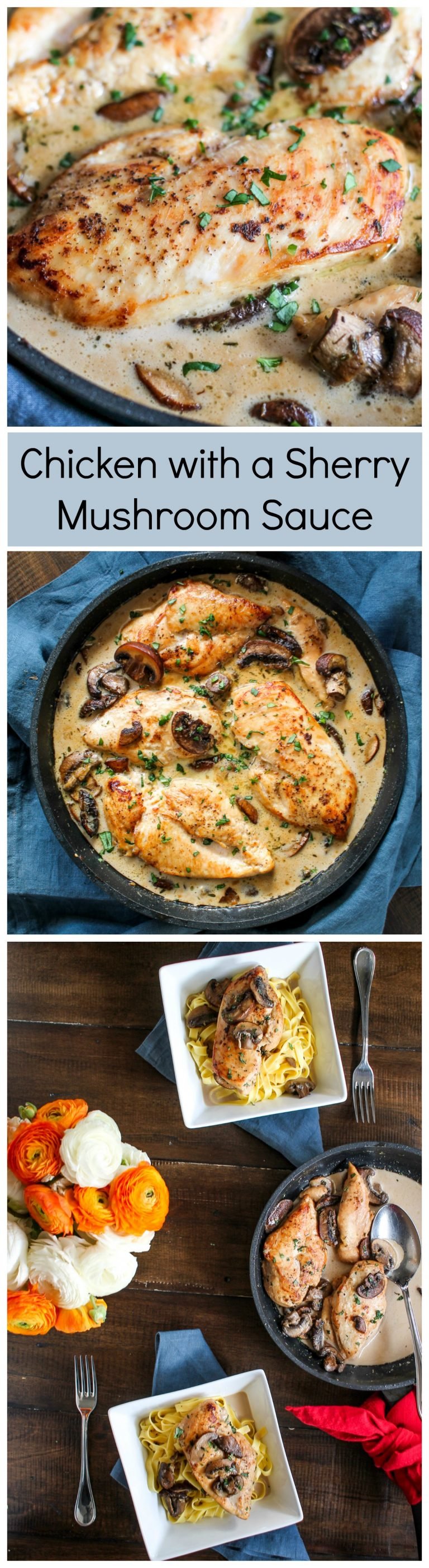 Chicken with a Sherry Mushroom Sauce - thekittchen