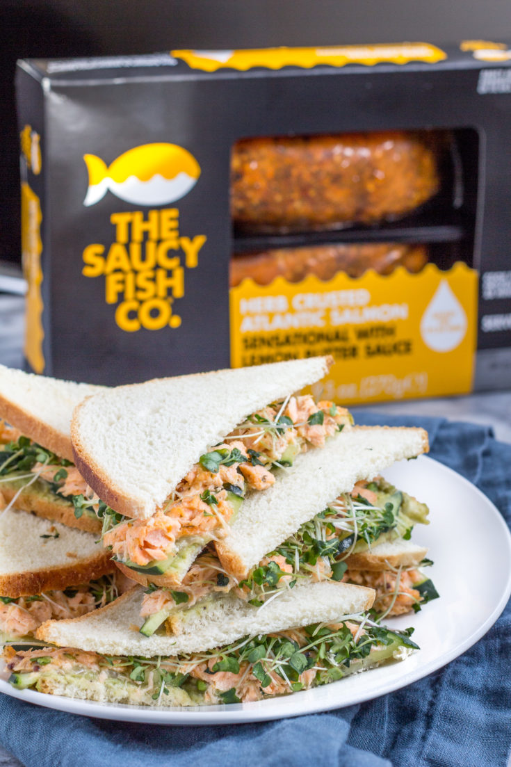 Salmon Avocado Sandwiches with The Saucy Fish Co. - thekittchen