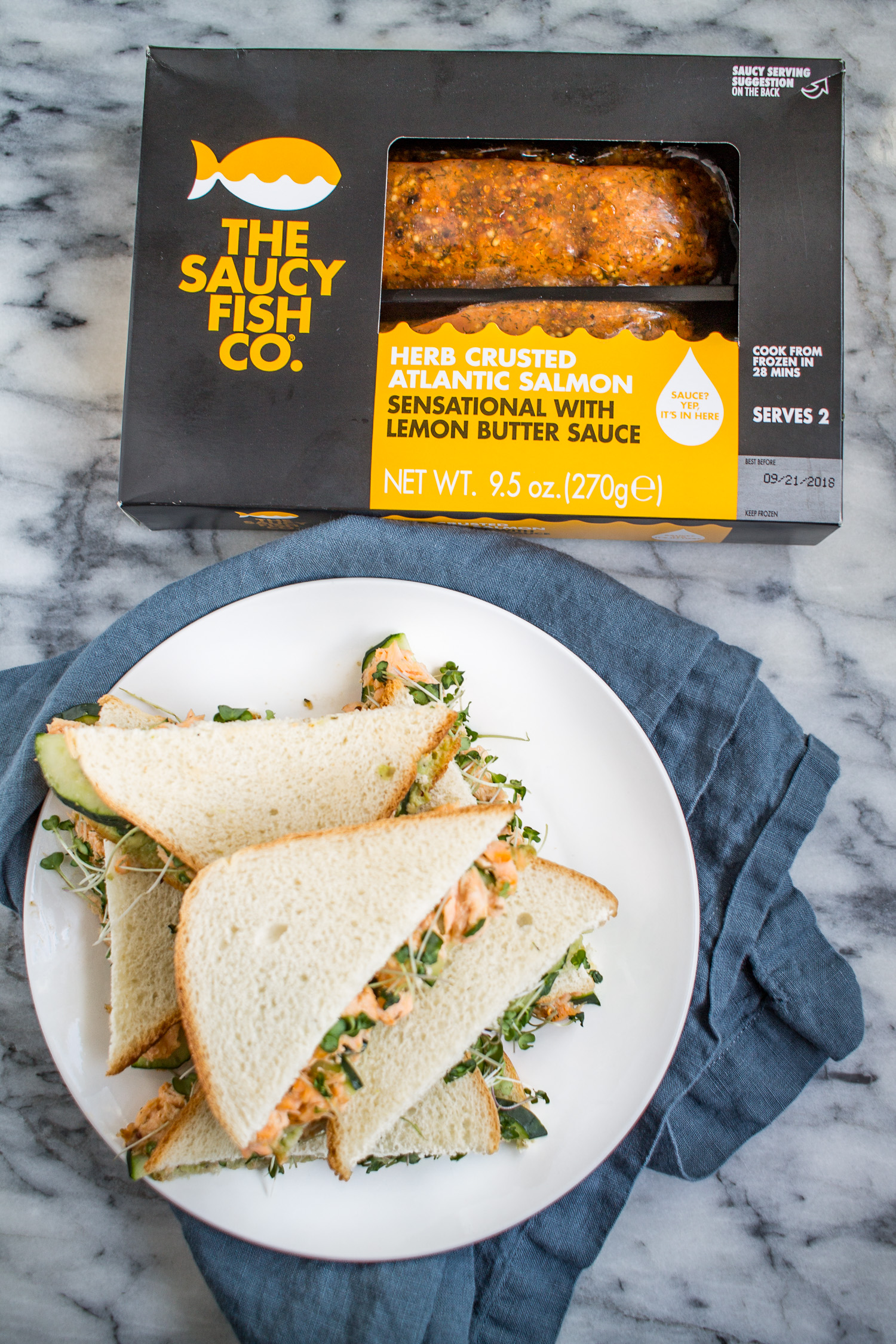 Salmon Avocado Sandwiches with The Saucy Fish Co. - thekittchen