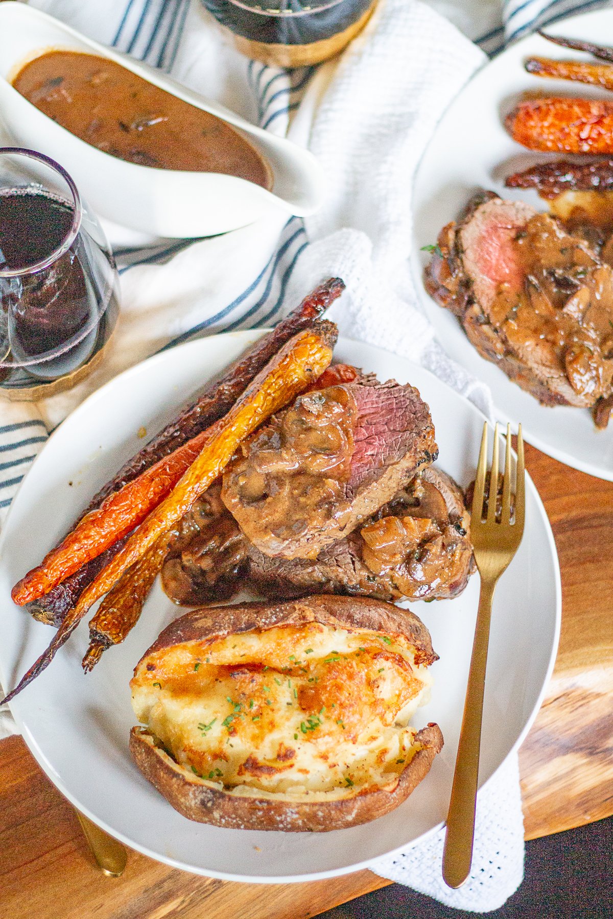 Twice Baked Brie Potatoes | Easy Baked Potato Side Dish