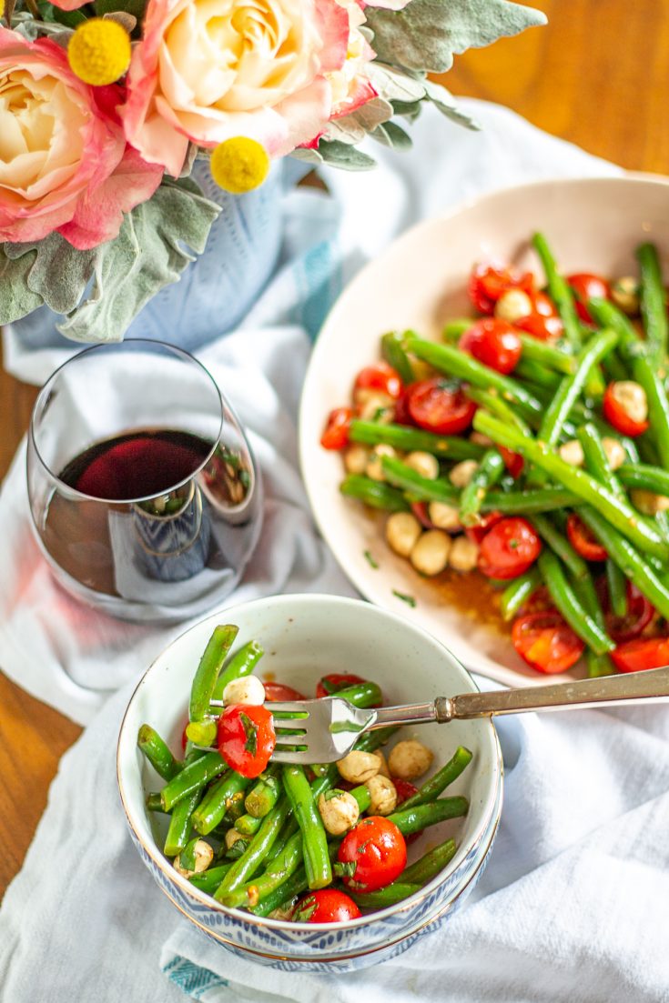 Green Bean and Tomato Salad | Caprese Salad with Green Beans