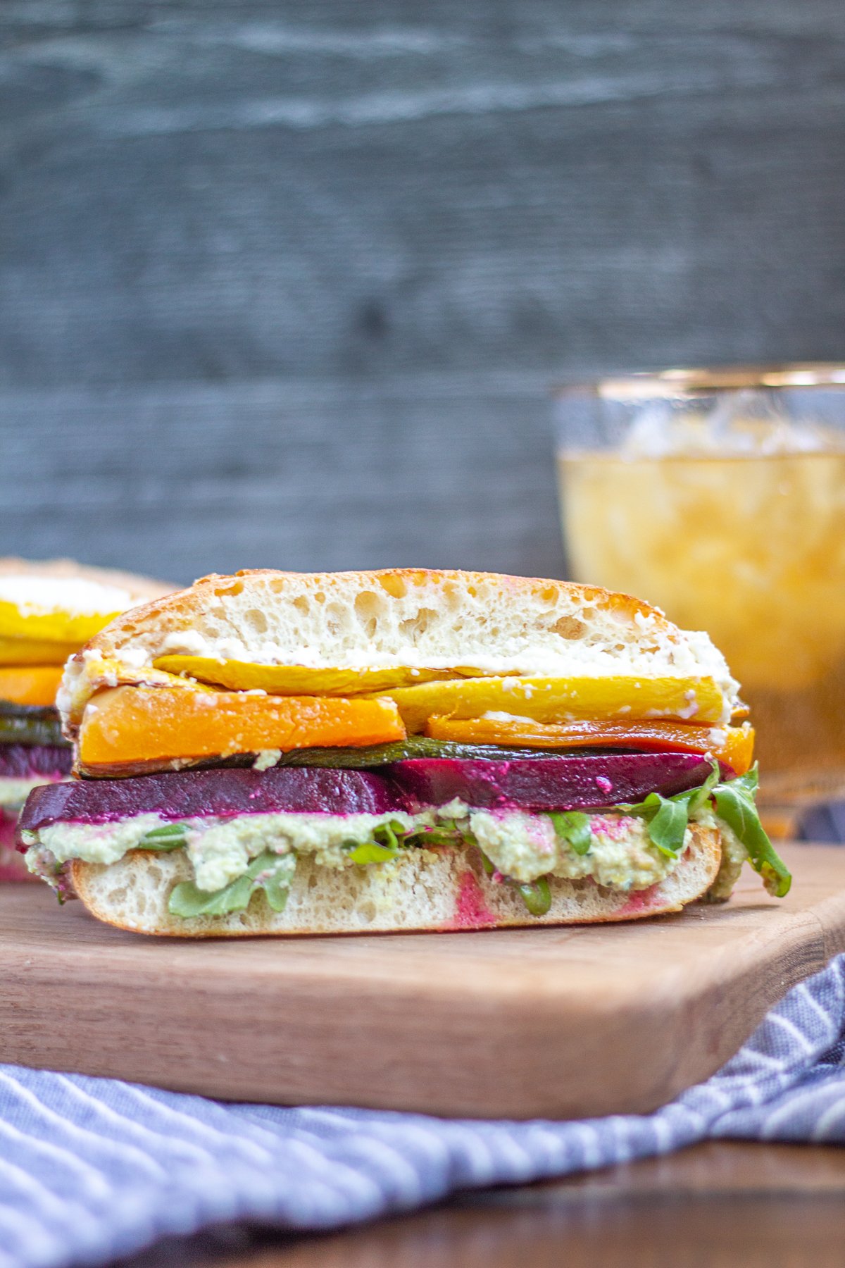 Rainbow Roasted Vegetable Sandwich - thekittchen