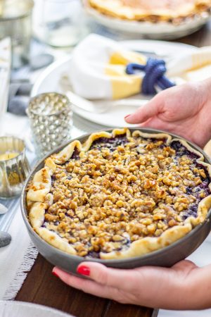 Blueberry, Goat Cheese and Basil Pie - thekittchen