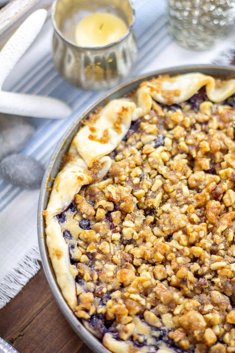 Blueberry, Goat Cheese and Basil Pie - thekittchen