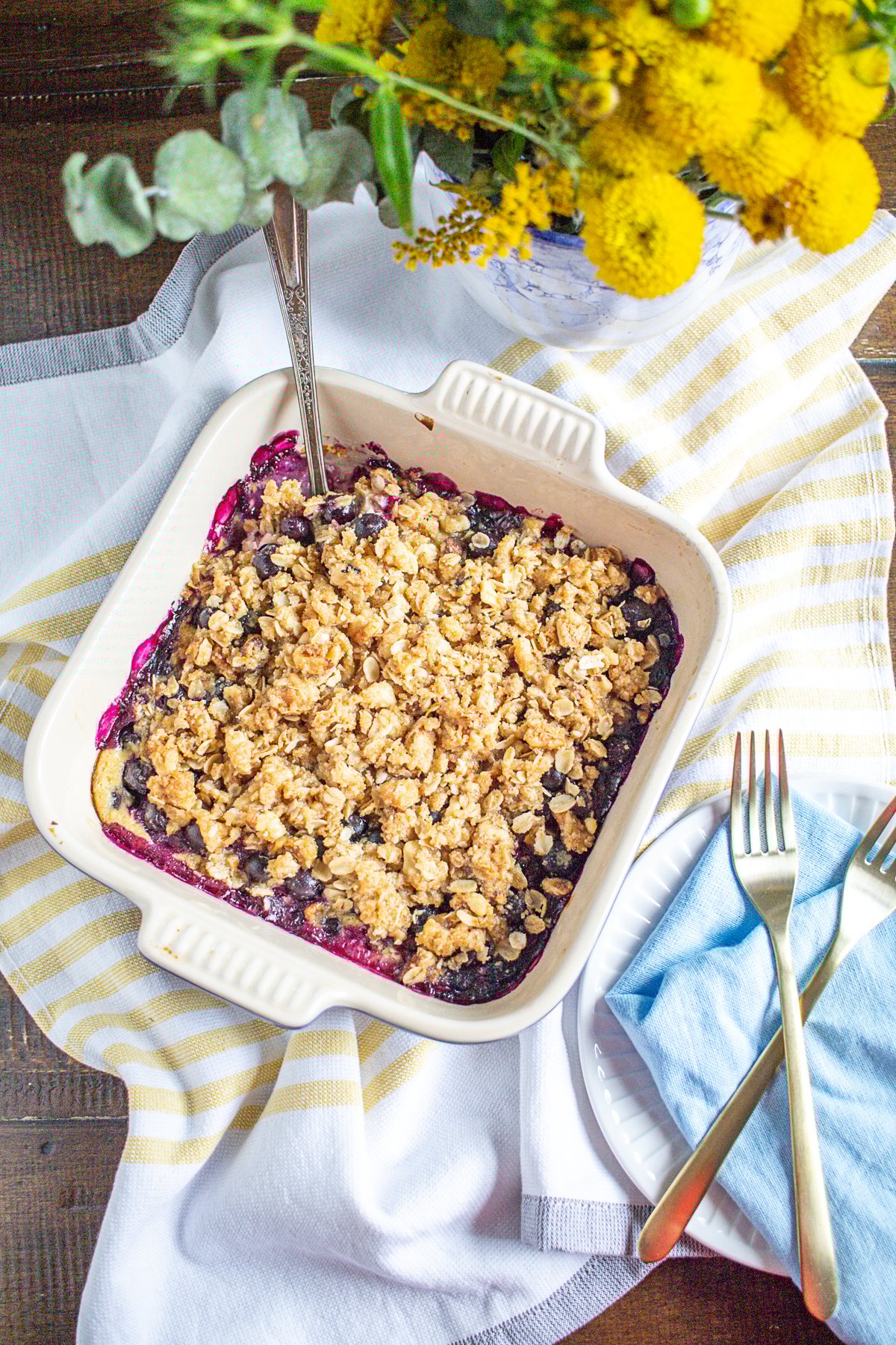 Blueberry Crumble Recipe | Easy Blueberry Goat Cheese Crumble