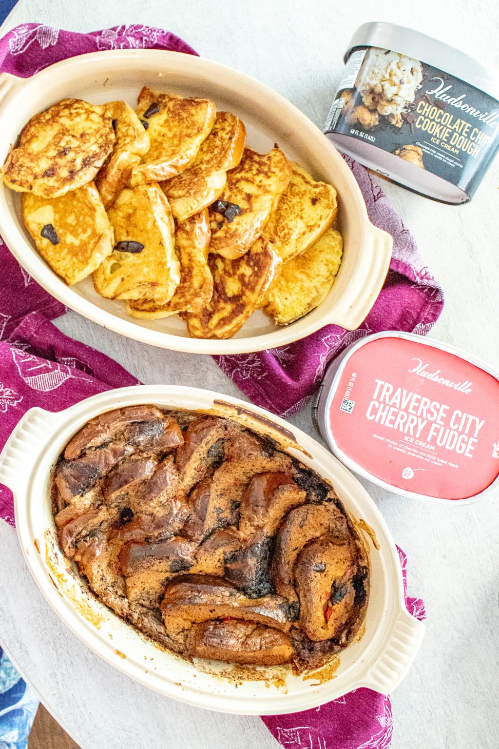 Overnight Baked Ice Cream French Toast - thekittchen