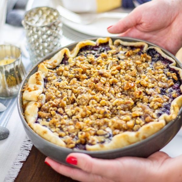 Blueberry, Goat Cheese and Basil Pie - thekittchen